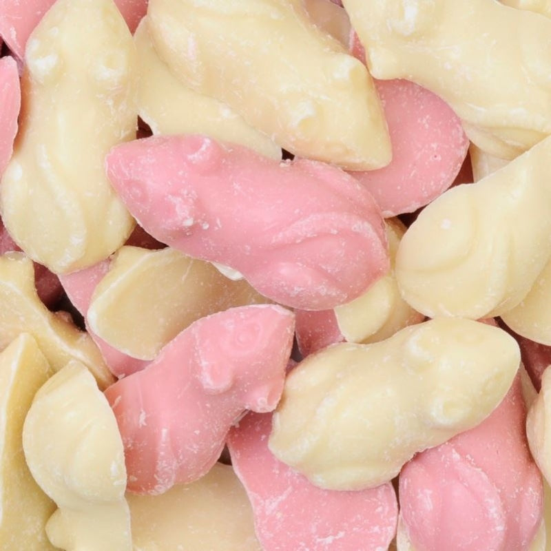 Pink & White Chocolate Mice 100g – Joe's Sweetie Barn